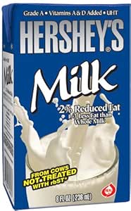 Hershey's 2% White Milk, 8-Ounce (Pack of 27): Amazon.com: Grocery ...