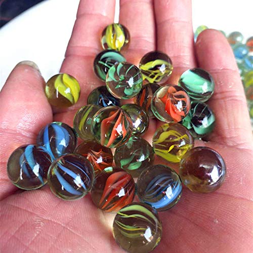 OBTANIM 30 Pcs Glass Marbles Toy 1 Inch Mega Beautiful Cats Eyes ...