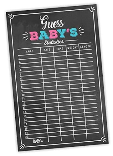 Baby Birth Predictions & Statistics Baby Shower or Gender Reveal Game ...