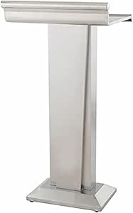 Vertical Podium Concise Podium Stand Easy-Setup Stainless Steel Lectern ...