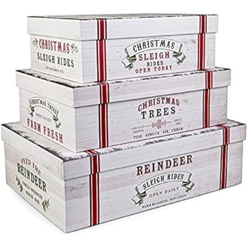 Amazon.com: Elegant Decorative Themed Extra Large Nesting Gift Boxes -6 ...