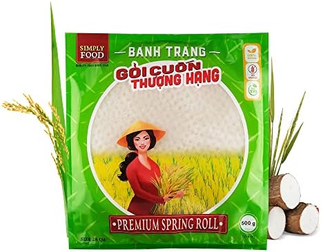 Simply Food - Round Premium Spring Roll Rice Paper Wrapper, All Natural ...
