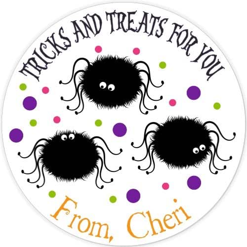 Amazon.com: 40 labels 2" Circle Halloween spiders party Stickers ...