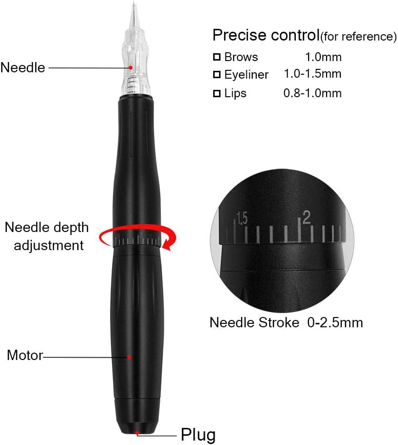 Permanent Tattoo Machines BIOMASER® Tattoo Makeup Device Kit Include Intelligent Digital Power ...