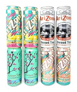Amazon.com : AriZona Iced Tea Variety Flavor Pack 23fl.oz, 8 Pack ...