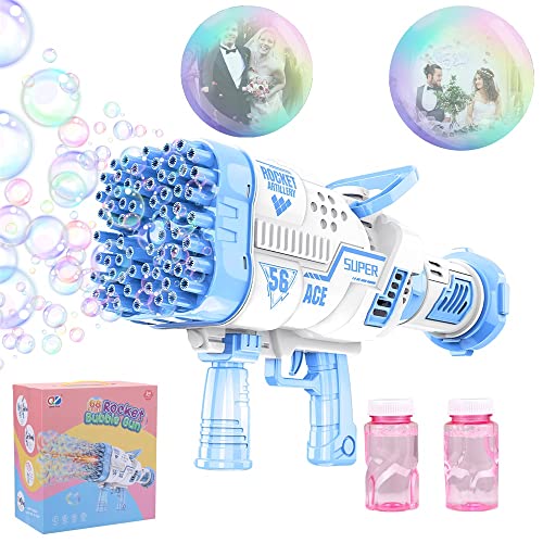 Bttyu Bazooka Bubble Gun, 2022 Upgrade 68 Holes Bubble Machine Gun ...