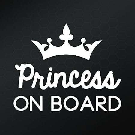 Amazon.com: Princess on Board Decal Vinyl Sticker| Cars Trucks Vans ...
