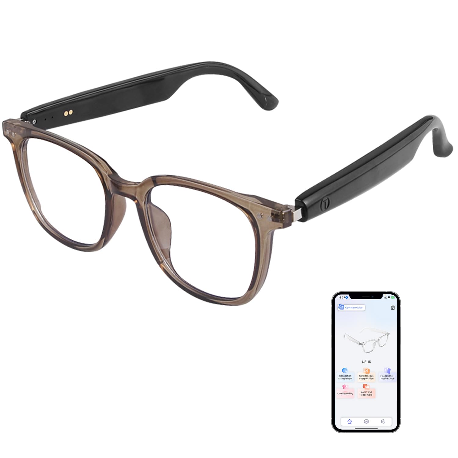 GenXenon Smart Glasses with AI Translation, AI-Powered Smart Glasses ...