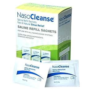 Amazon.com: NasoCleanse Saline Refill Sachets Fast & Natural Sinus ...