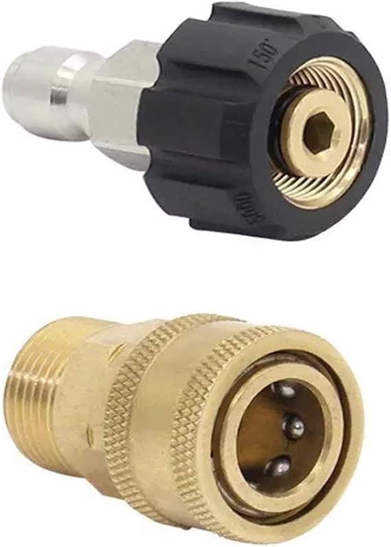 Pressure Washer Adapter Kit Universal Quick Connect Set M22 14mm Female Swivel to M22 Metric ...