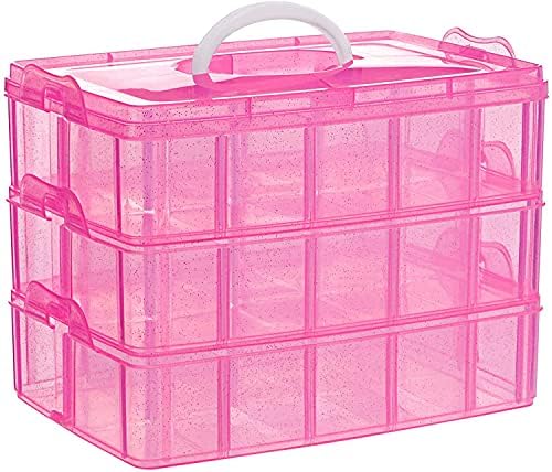 سعر KASTWAVE 3-Tier Stackable Storage Container Box with 30 Compartments, Adjustable ...