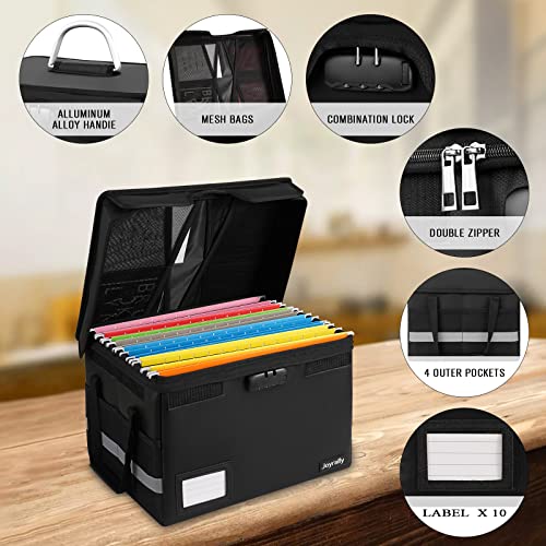 File Box with Lock,File Folder Organizer Fireproof Document Organizer ...