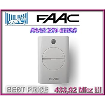 FAAC XT4 433 RC Gate remote control keyfob transmitter, 433.92Mhz rolling code keyfob, 787452 ...