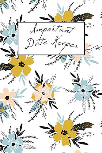 Important Date Keeper: Pretty Blue Flowers: Publishing, Jenily ...