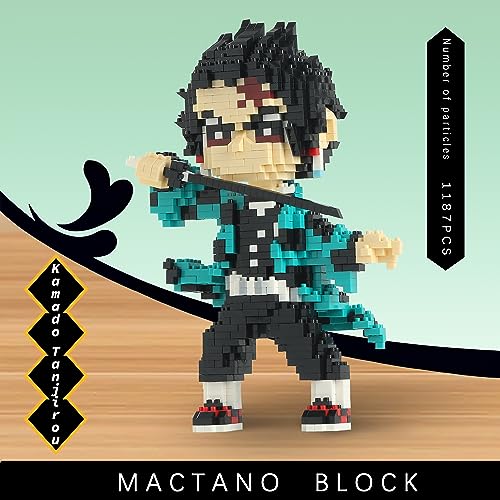 MACTANO Anime Demon Slayer Brickheadz Tanjiro Kamado Figure Building ...