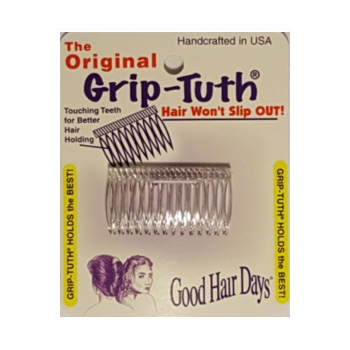 Amazon.com : Good Hair Days Grip Tuth Hair Combs 40072 Set of 2, Clear ...