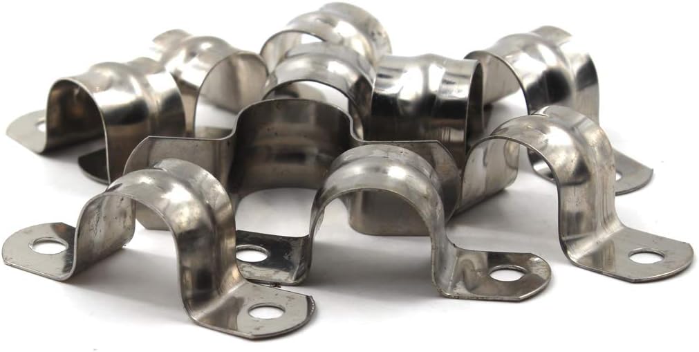 M10 304 Stainless Steel Two Hole Pipe Strap, tension clip Tube Strap ...