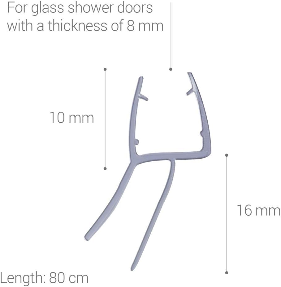 Navaris Shower Screen Door Seal – Replacement PVC Splash Guard Seal ...