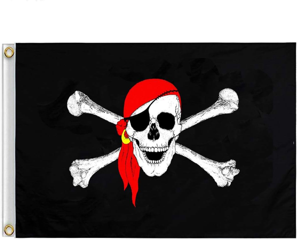 ERT Bandera de Pirata 3 x 5 pies – Banderas Piratas Jolly Roger para ...