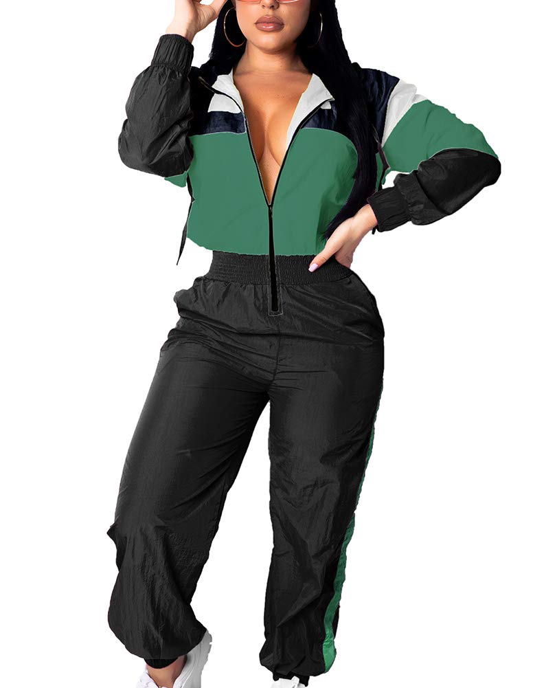 EOSIEDUR Women's One Piece Tracksuit Outfits Windbreaker Jacket ...
