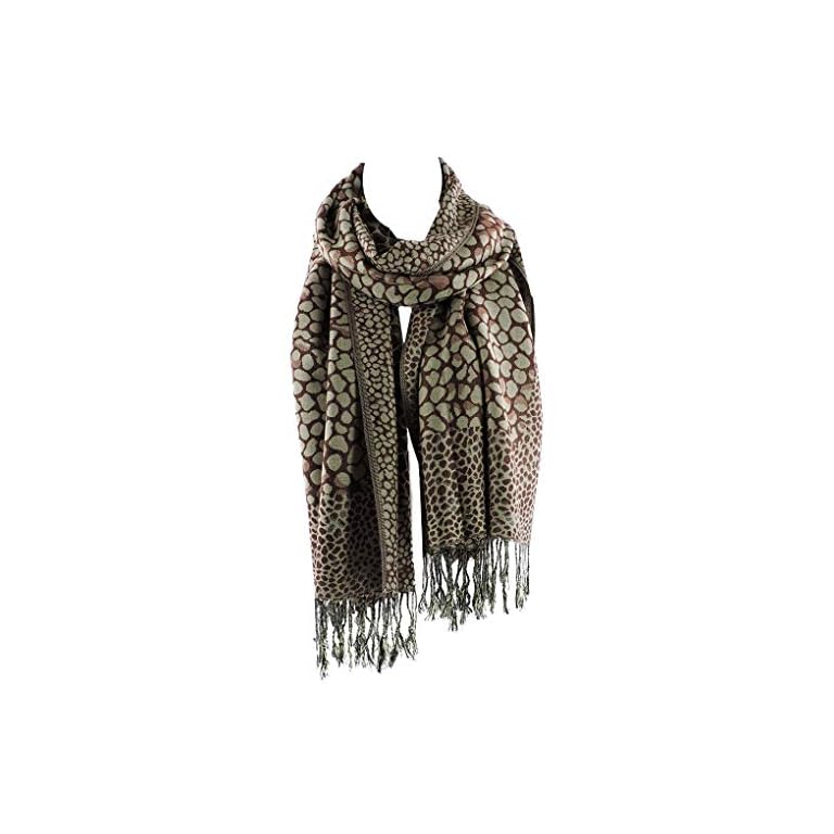 Silver Fever Pashmina-Leopard Animal Print Shawl- Stylish Soft Scarf ...