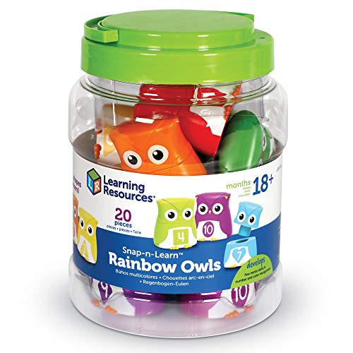 Learning Resources Snap-n-Learn Rainbow Color, Shape, Letter Owls ...