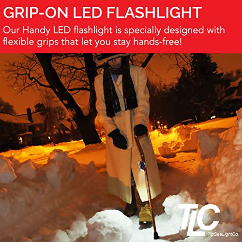 TipSee Light Co Cane-Lite Snap On Hands Free LED Flashlight | 100 Lumen ...