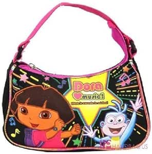 Amazon.com: Black and Pink Dora the Explorer Hand Bag - Dora Purse ...