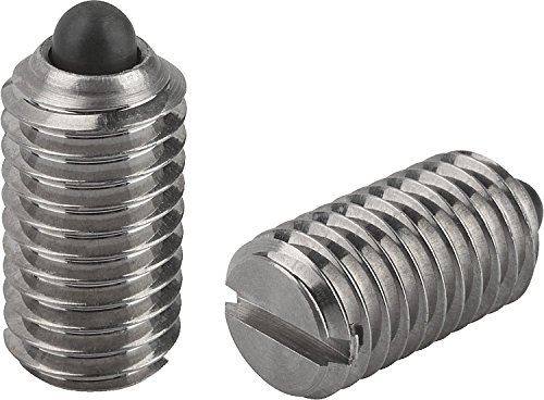 Standard End Pressure Kipp 03025-A5 Stainless Steel Spring Plungers ...