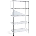 Amazon.com: CAPHAUS NSF Silver Grey Adjustable Height Metal Wire Shelving Unit w/Clear Liner ...