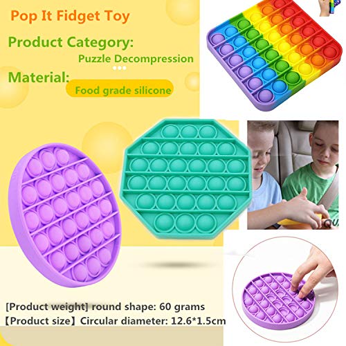 Push pop Bubble Sensory Fidget Toy Autism Special Needs Stress Reliever ...