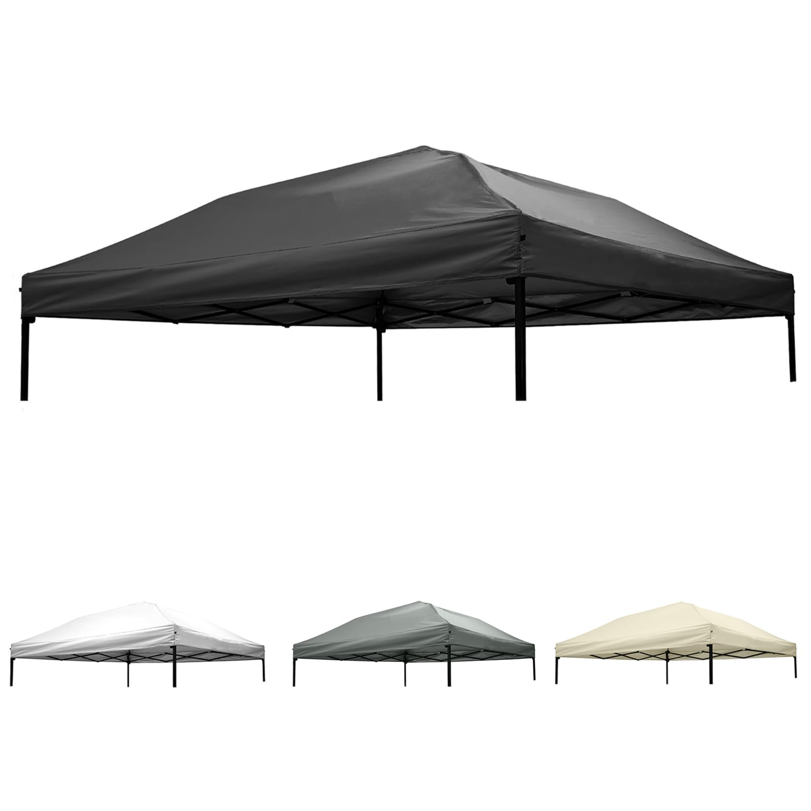 10x10 Canopy Replacement top,10x10ft Pop Up Canopy Top Cover,Silver ...