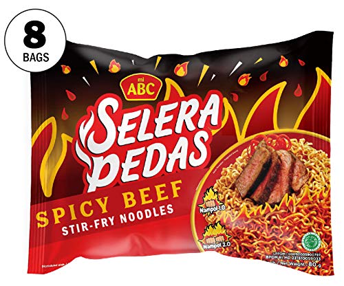 ABC Spicy Beef Stirfry Noodles, Hot Spicy Beef Flavor, Instant Noodles ...