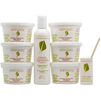 Amazon.com: Syntonics Botanical Conditioning Cream Relaxer Kit for Sensitive Scalp 6 Pack: Beauty