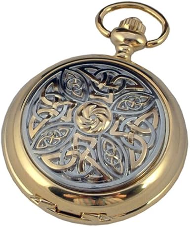 A E Williams GP4955 Celtic Mens Quartz Pocket Watch with Chain: Amazon ...