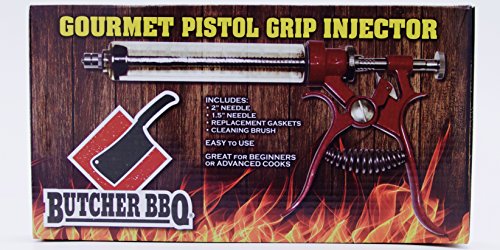 Butcher Bbq Pistol Grip Gourmet Meat Injector Metal Handle 50Cc Pistol ...