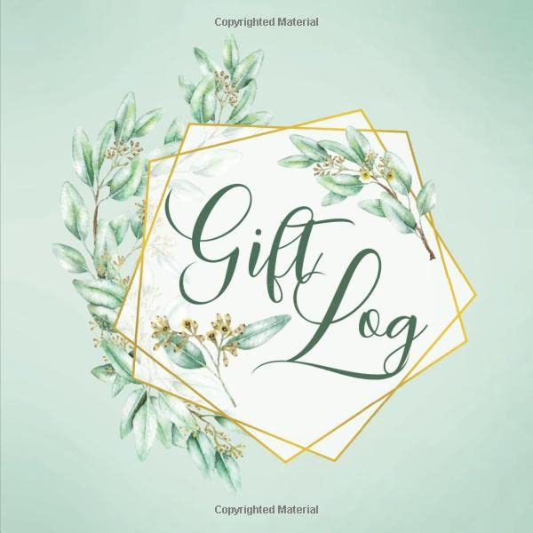 Amazon.com: Gift Log: Luxurious Eucalyptus & Gold Frame Design / Gift ...