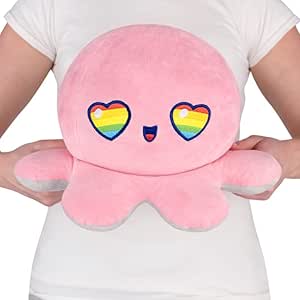Amazon.com: Big Reversible Octopus Plushie | [Rainbow Hearts + Worried ...