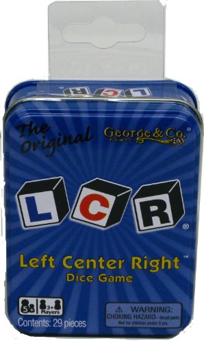 LCR Left Center Right Dice Game Blue Tin 2 Pricepulse