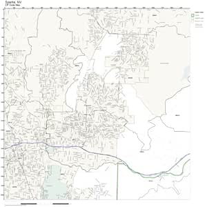 ZIP Code Wall Map of Sparks, NV ZIP Code Map Not Laminated : Amazon.ca ...