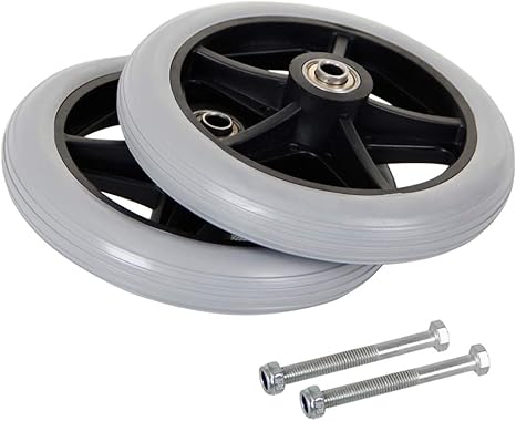 Amazon.com: 8 Inch Solid Wheel Replacement for Wheelchairs, Rollators ...