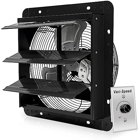 VENTISOL 12 Inch Shutter Exhaust Fan With Variable Speed Controller ...