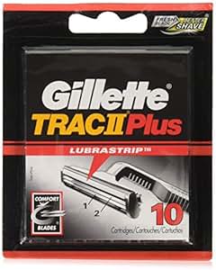 Amazon.com: Gillette Trac II with Lubrastrip Men's Razor Blade Refills ...