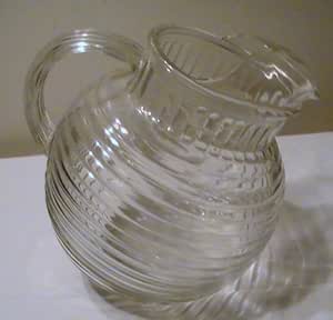 Amazon.com: Vintage Clear Glass Slanted Pitcher : Home & Kitchen