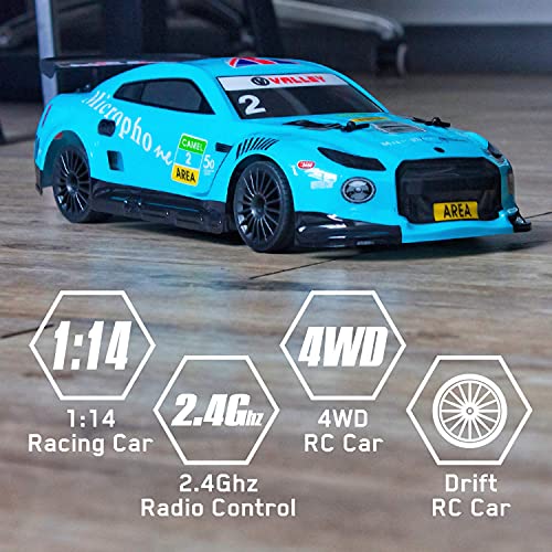 VOLANTEXRC RC Drift Car 1:14 Scale Electric Remote Control Car 2.4Ghz ...