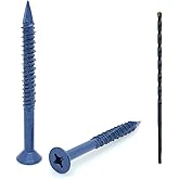 100 Qty 1/4" x 4" Hex Head Diamond Tip Concrete Screws to Anchor Masonry, Block & Brick (BCP503 ...