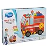 Wooden Pull Along Toy Box - Solid Wood Wagon Fire Truck (12X16X13 ...