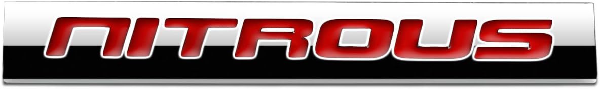 Amazon.com: Red Letter"Nitrous" Logo Metal Decal Emblem: Automotive