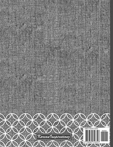 Korean Notebook: Grey Korean Writing Notebook - A4 Hangul Manuscript ...