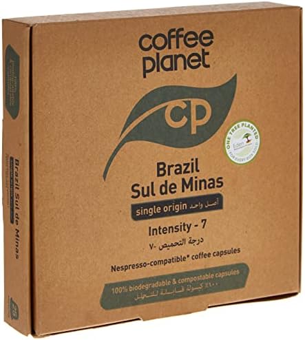 Coffee Planet Brazil Sul De Minas Compostable Coffee Capsules, Pack Of ...